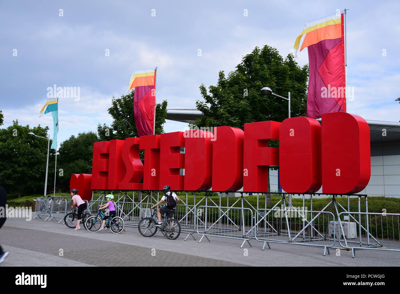 main sign for National Eisteddfod Cardiff Bay Caerdydd Wales 2018 Stock ...