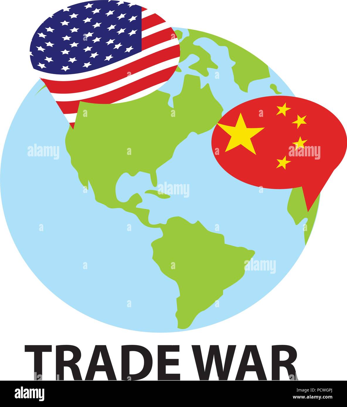 Trade War Background Stock Vector Image & Art - Alamy
