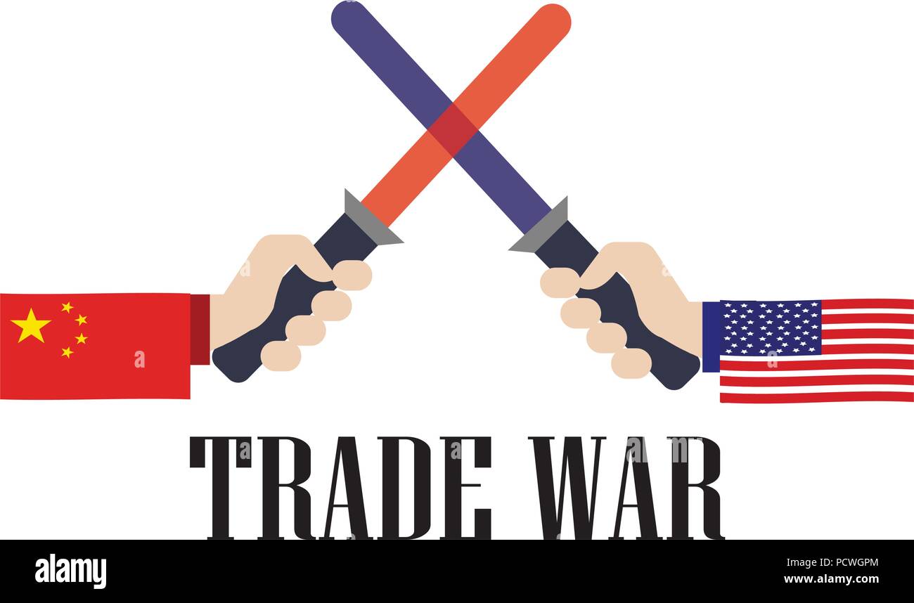 Trade War Background Stock Vector Image & Art - Alamy