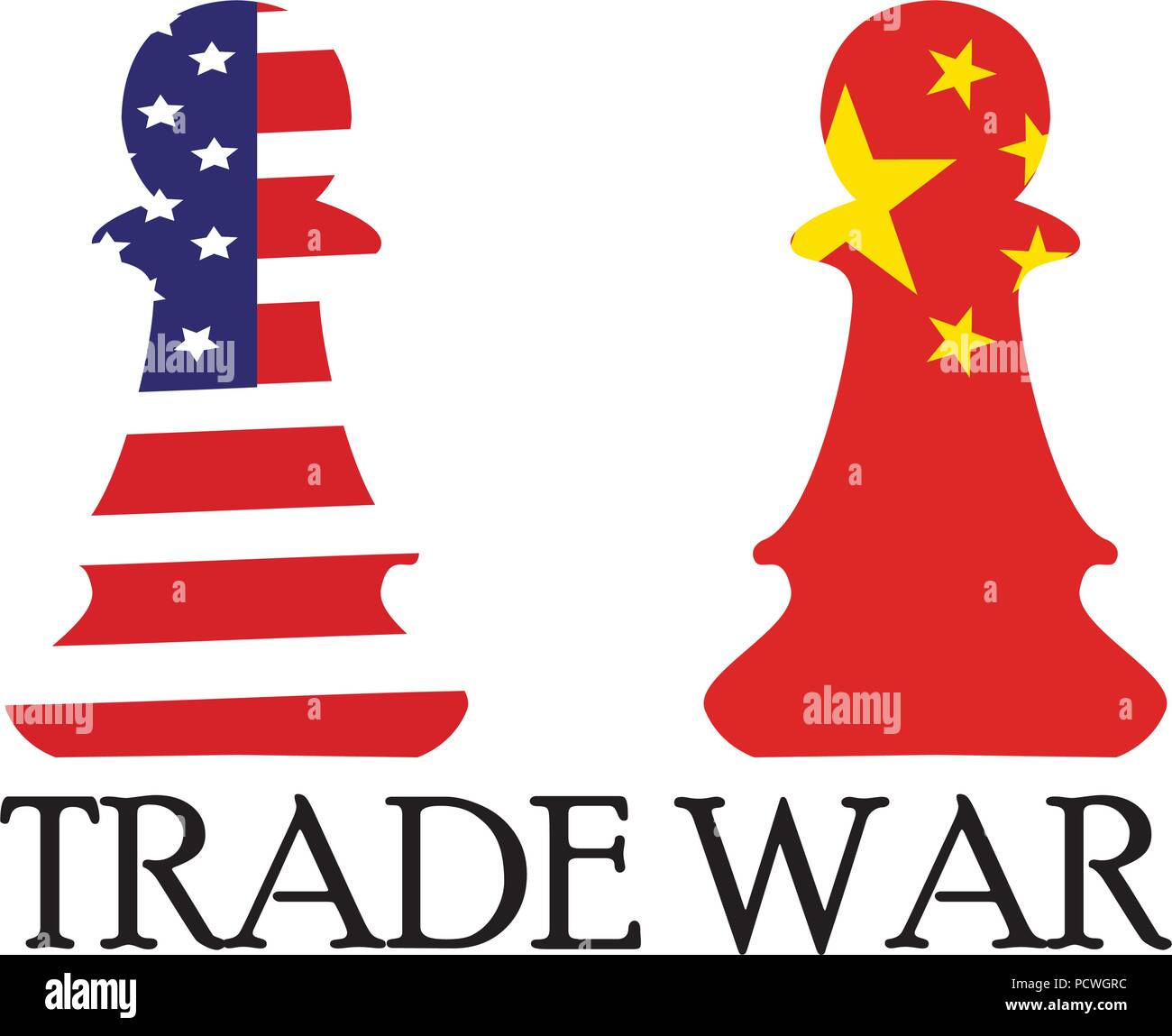 Trade War Background Stock Vector Image & Art - Alamy