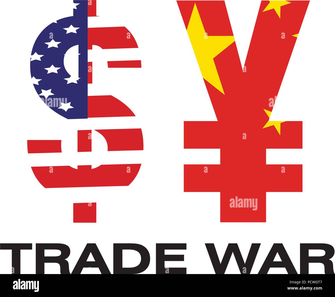 Trade War Background Stock Vector Image & Art - Alamy
