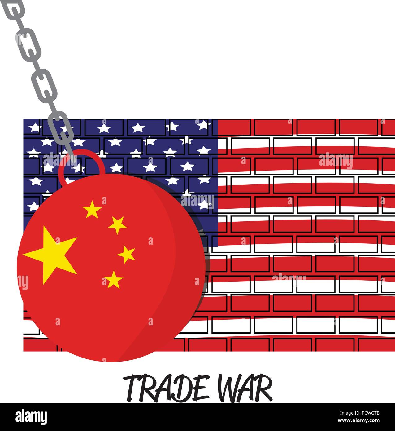 Trade War Background Stock Vector Image & Art - Alamy