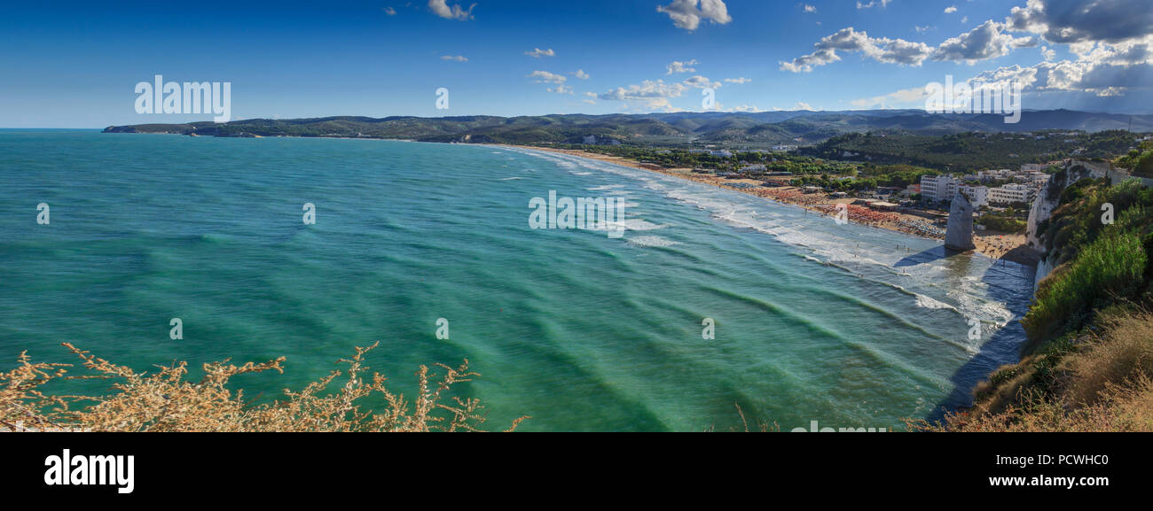 Gargano coast: bay of Vieste,(Apulia) ITALY. Scialara beach:it is ...