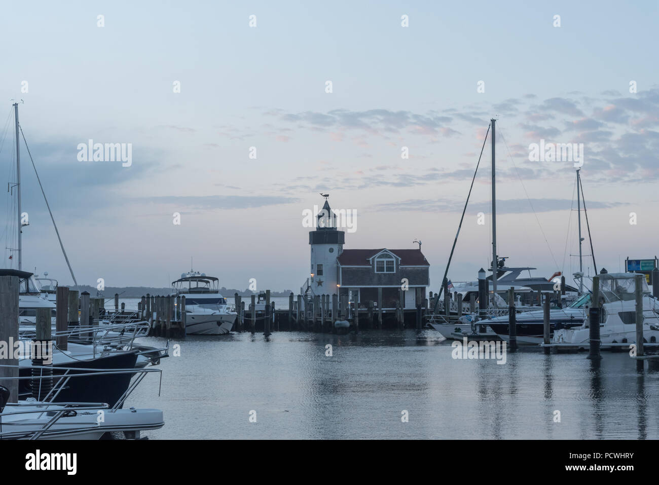 Saybrook Point at sunrise, Connecticut Stock Photo - Alamy