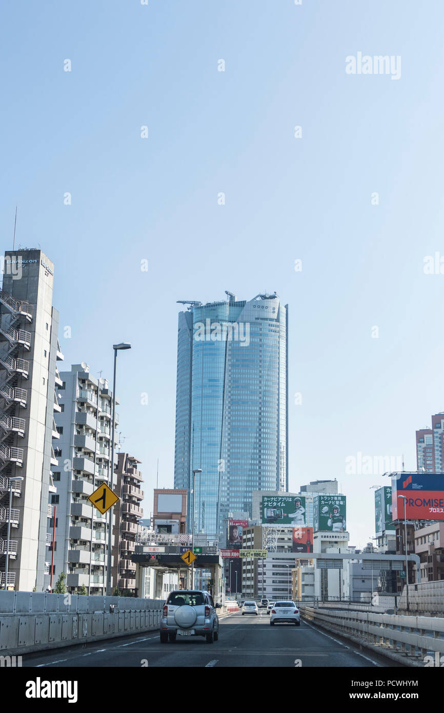 Roppongi Hills view from Shuto Expressway Route 3 ( Shibuya Route ...