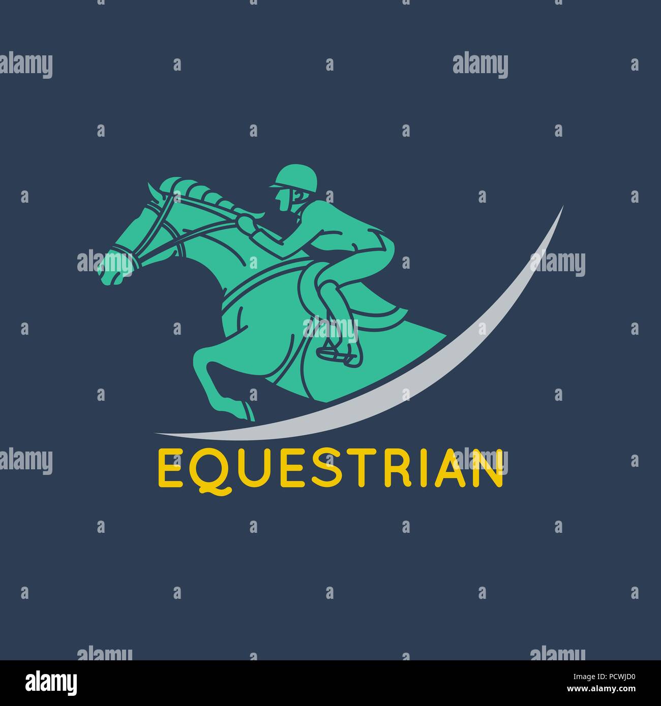 Horse show jumping logo hi-res stock photography and images - Alamy