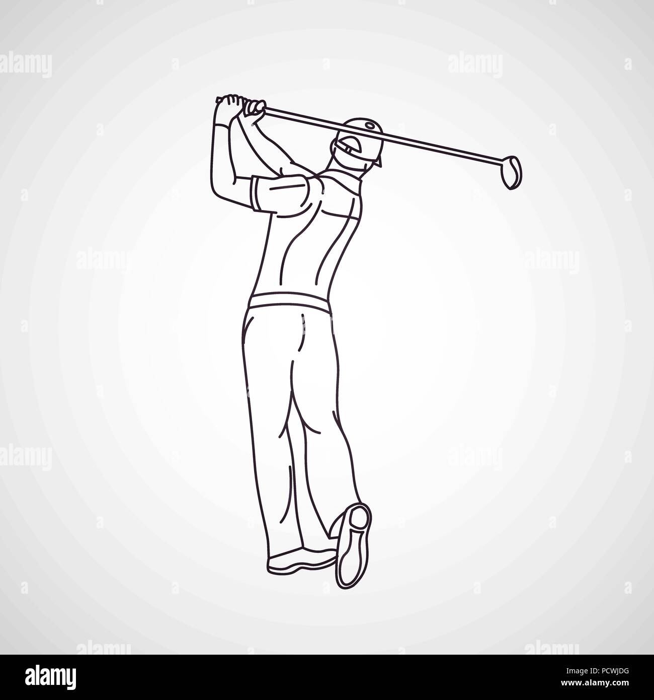 Golf Player vector logo icon illustration Stock Vector Image & Art - Alamy
