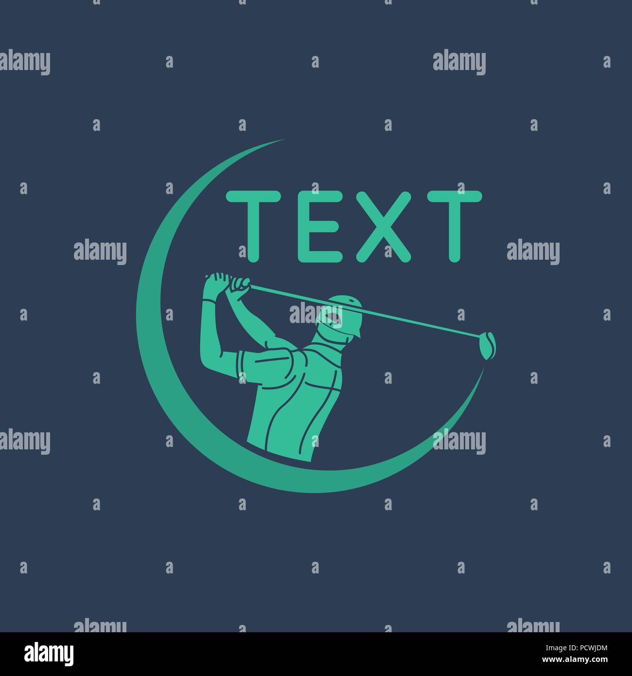 Golf Player vector logo icon illustration Stock Vector Image & Art - Alamy