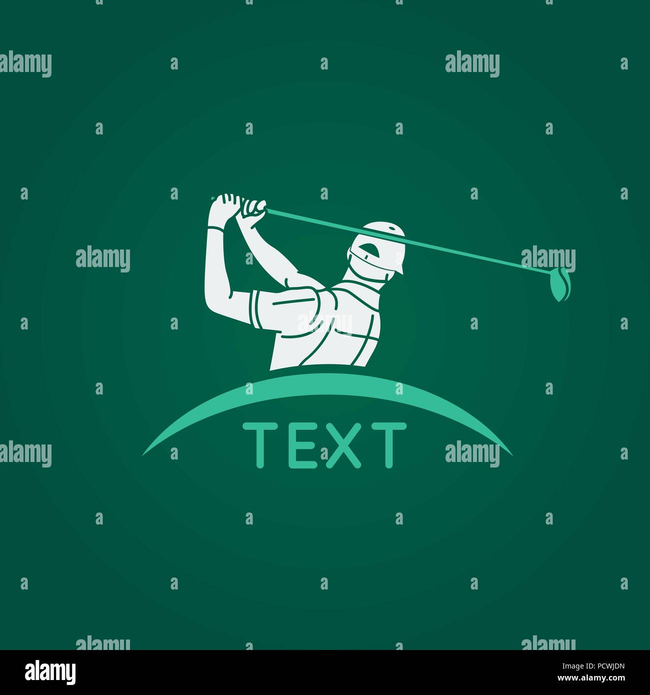 Golf Player vector logo icon illustration Stock Vector Image & Art - Alamy