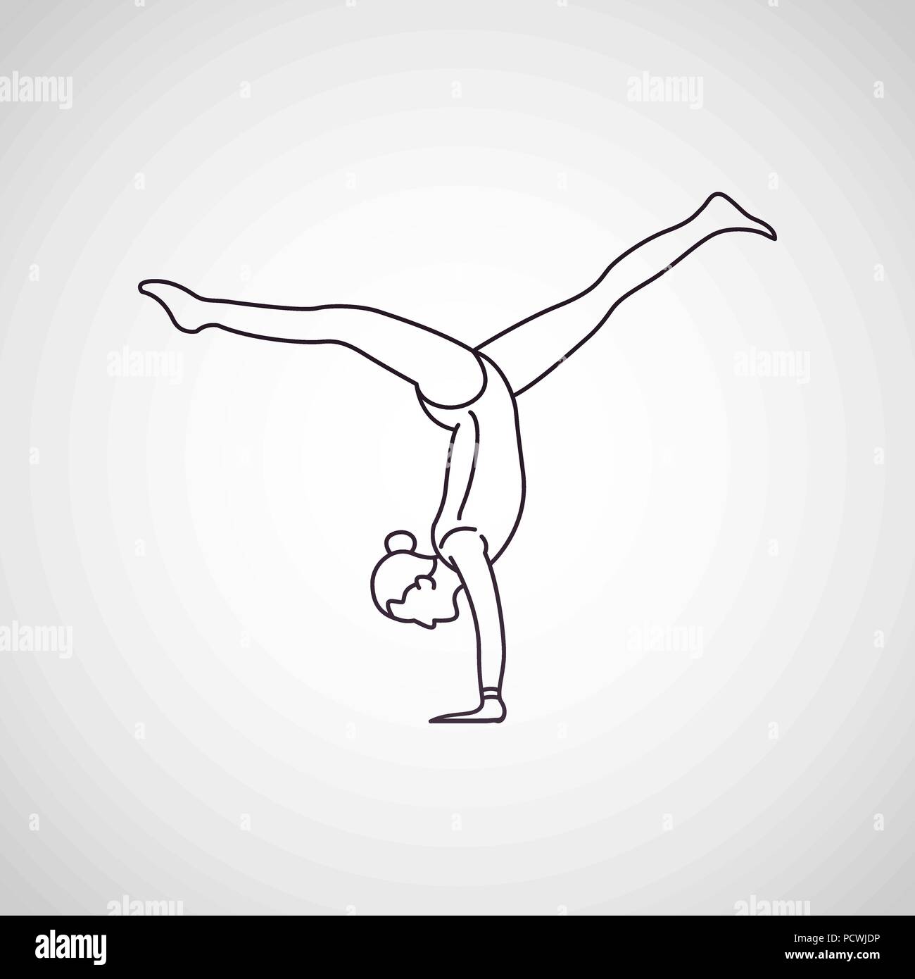 GYMNASTICS vector logo icon illustration Stock Vector Image & Art - Alamy