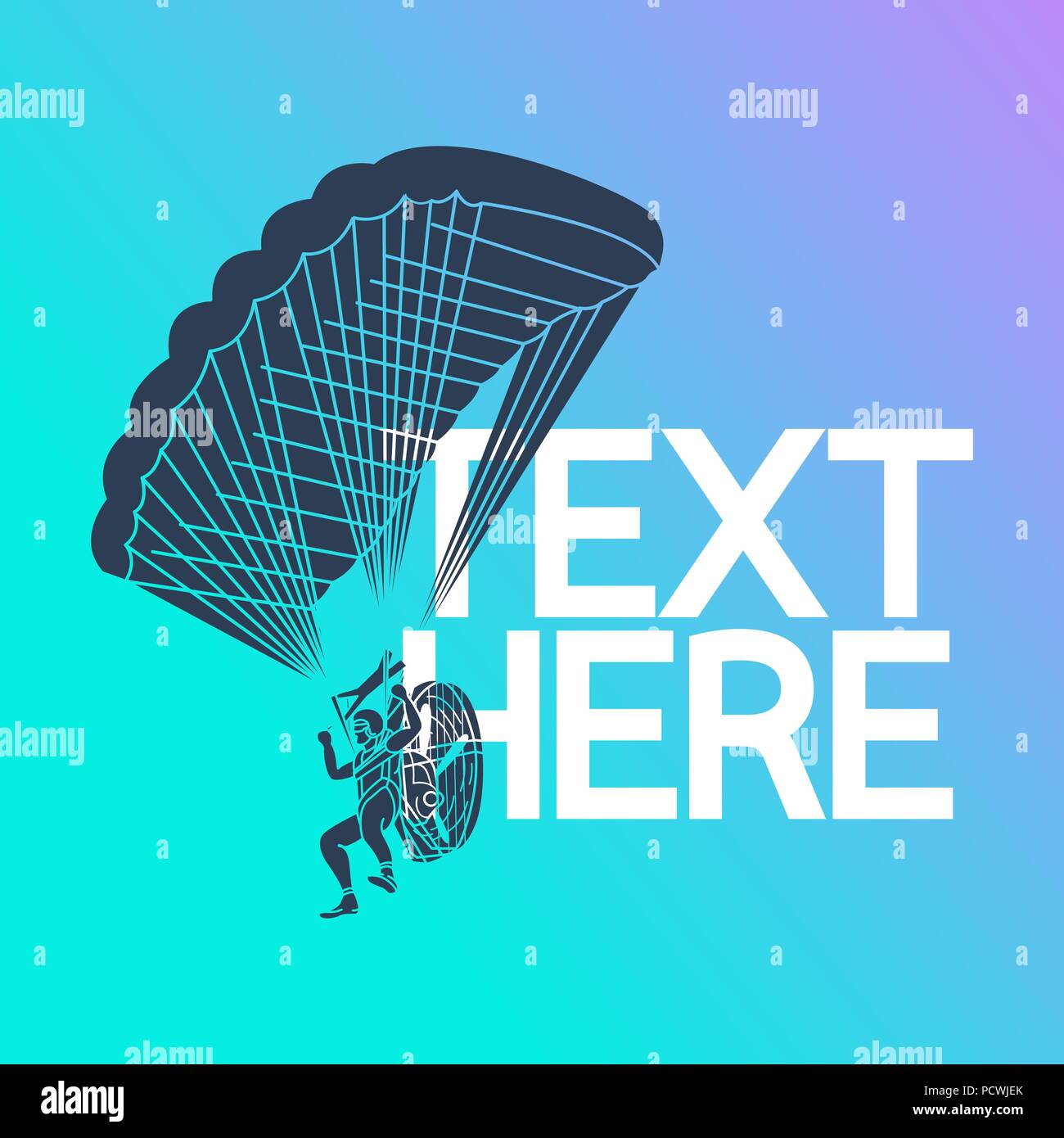 Paragliding vector logo icon illustration Stock Vector Image & Art - Alamy