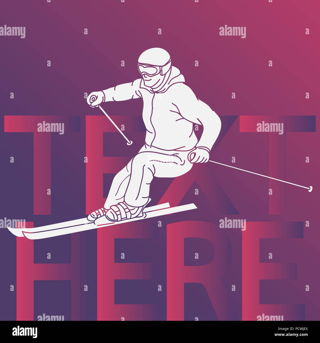 skiing vector logo icon illustration Stock Vector Image & Art - Alamy