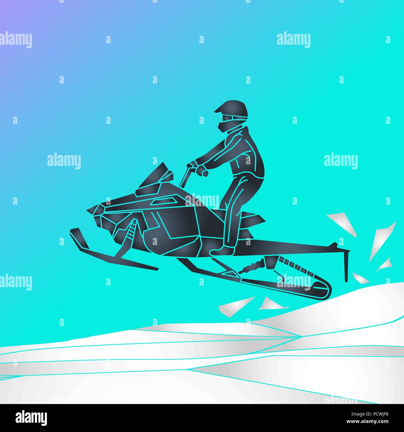 snowmobiling vector logo icon illustration Stock Vector Image & Art - Alamy