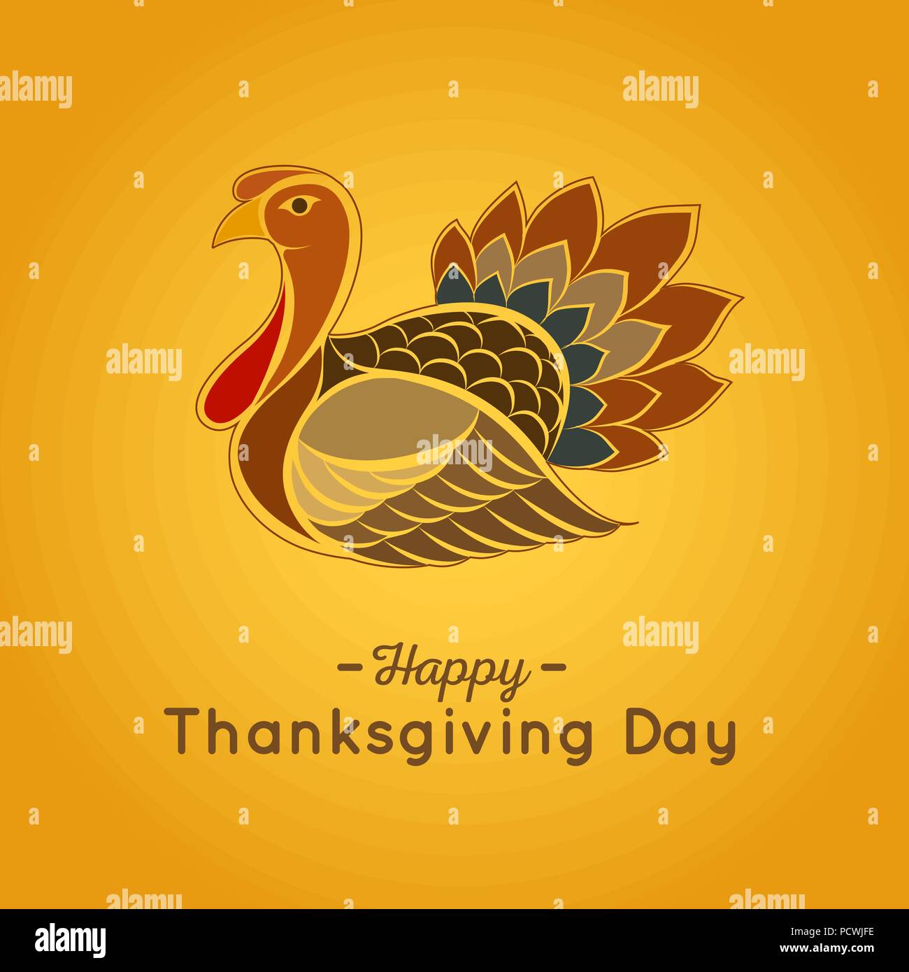 Thanks giving Day vector logo icon illustration Stock Vector Image ...