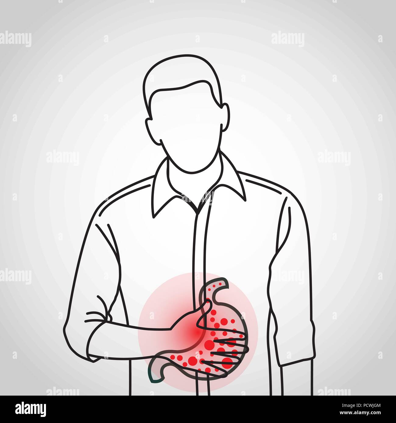 indigestion vector logo icon illustration Stock Vector Image & Art - Alamy