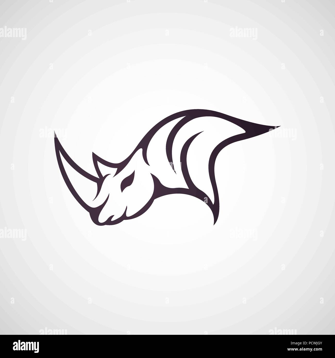 rhino vector logo icon illustration Stock Vector Image & Art - Alamy