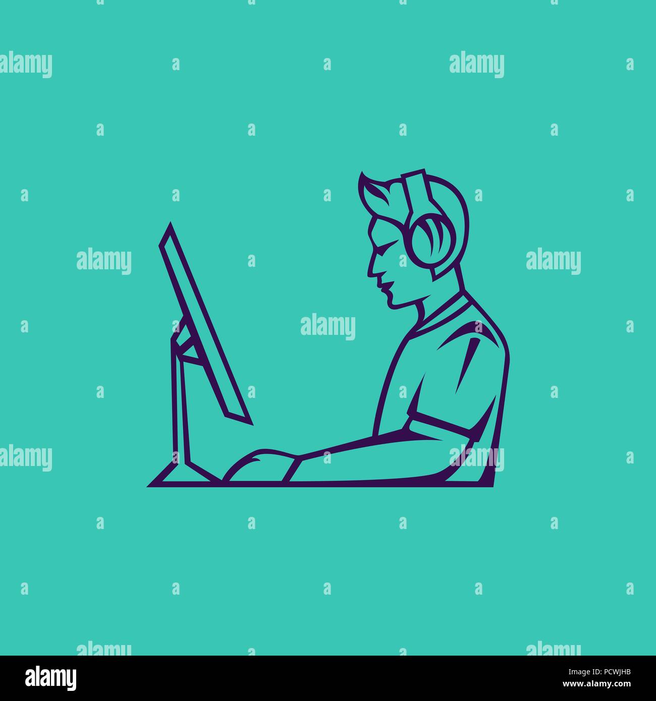 People playing video games Stock Vector Images - Alamy