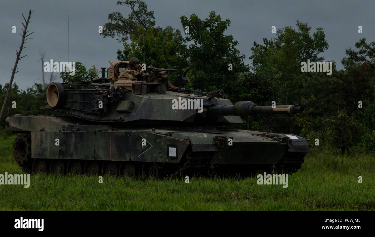 An M1A1 Abrams tank with the 22nd Marine Expeditionary Unit (MEU ...