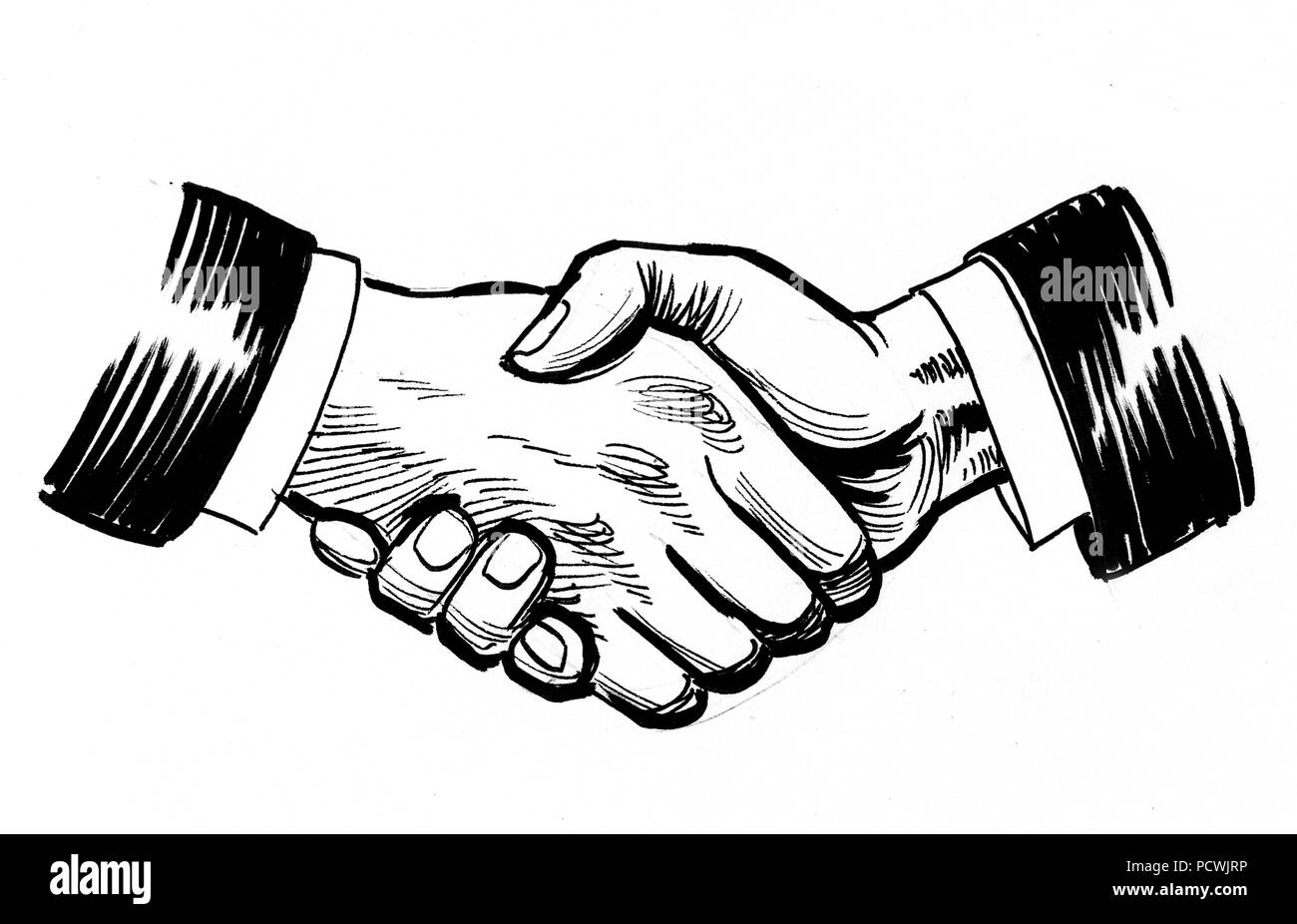 Handshake Black And White
