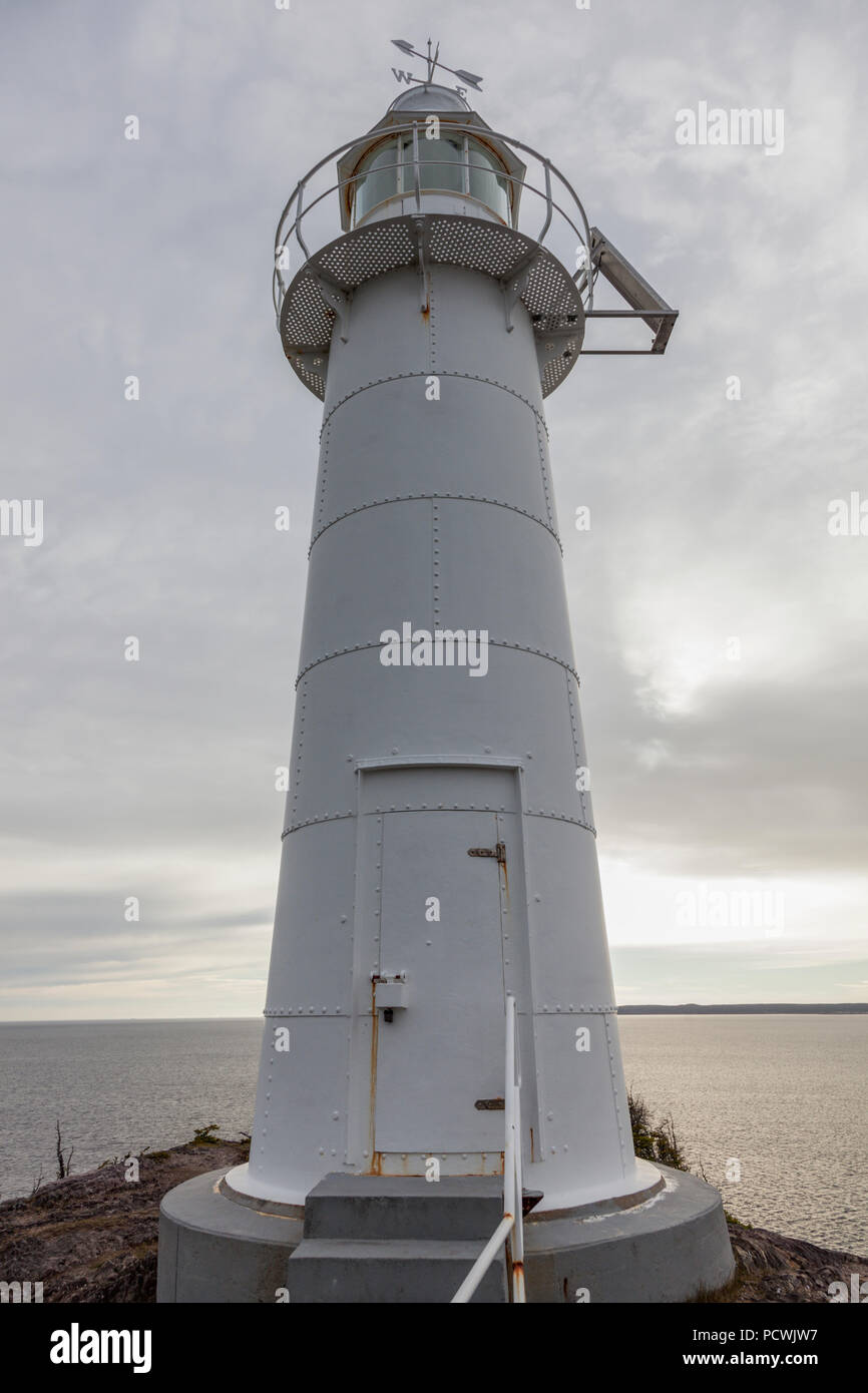 King Cove Head Lighthouse. Newfoundland and Labrador, Canada Stock ...
