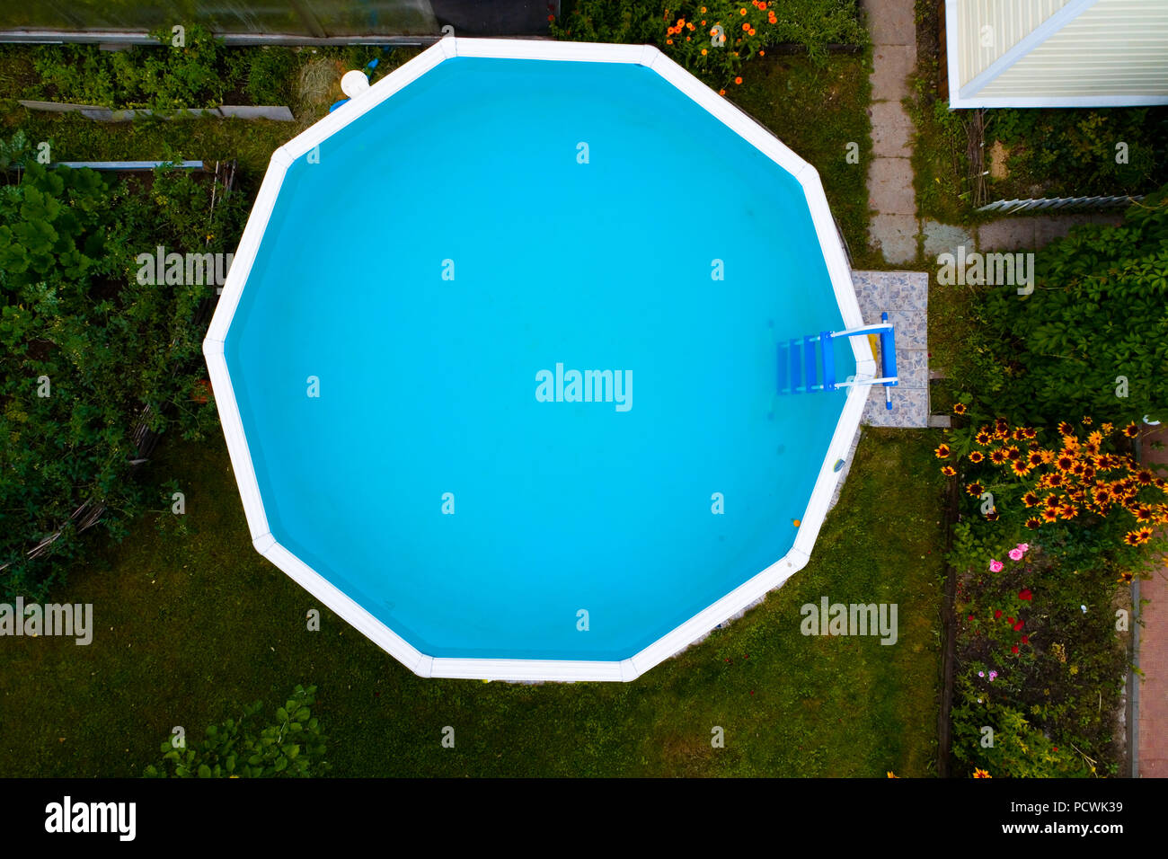 Water in swimming pool aerial hi-res stock photography and images - Alamy