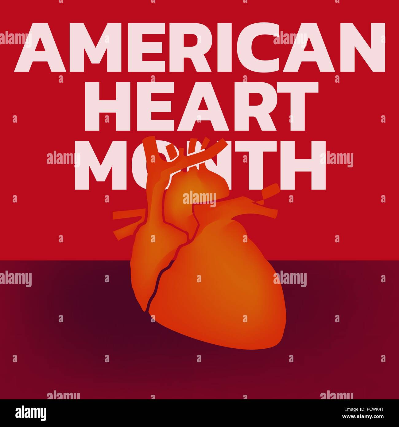 American Heart Month logo vector illustration Stock Vector Image & Art ...