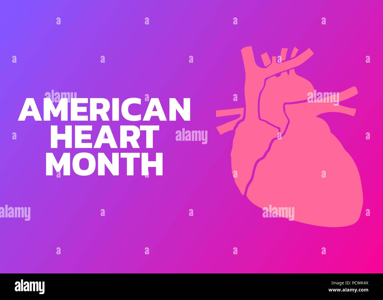 American Heart Month logo vector illustration Stock Vector Image & Art ...