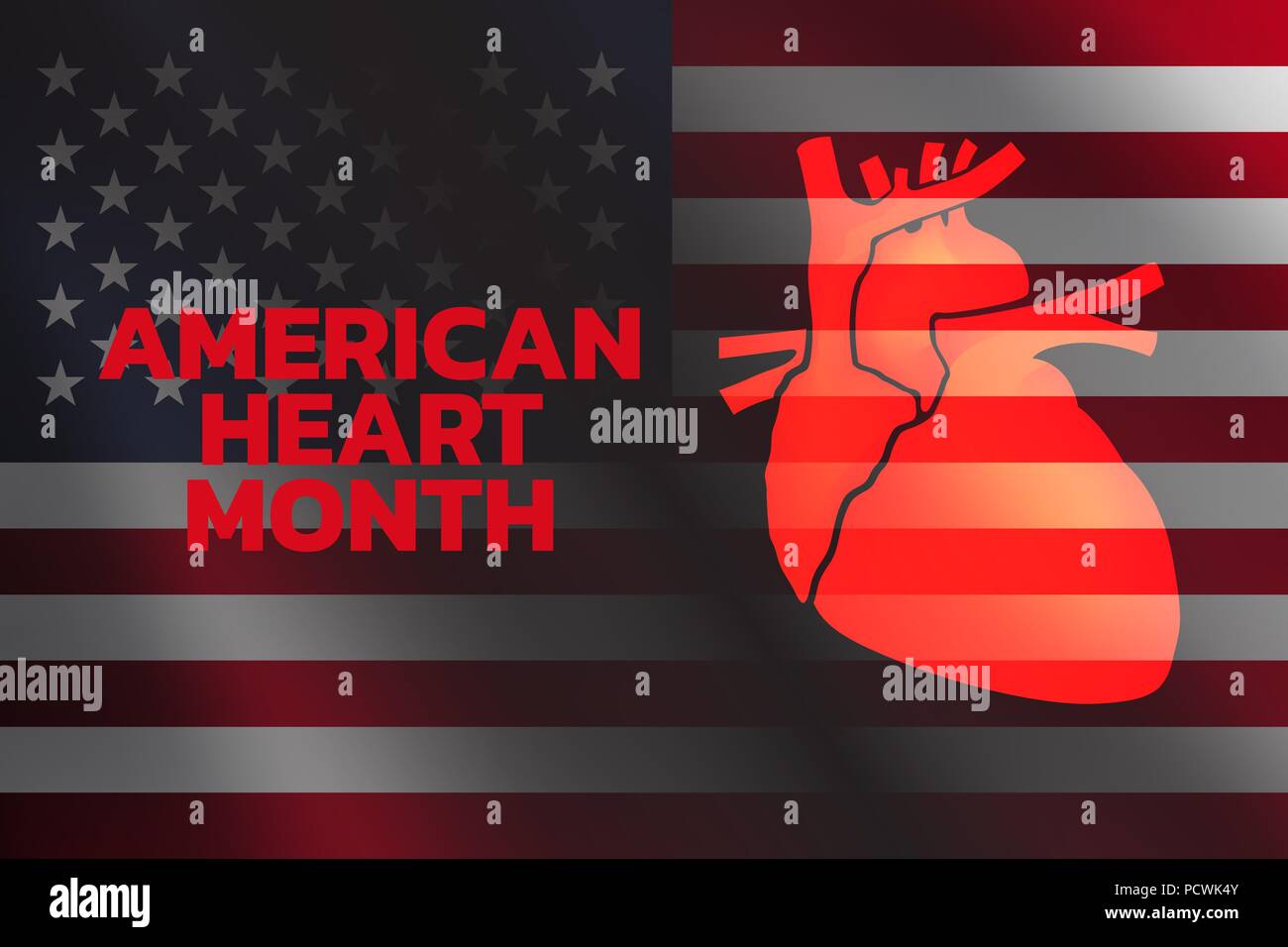 American heart poster Stock Vector Images - Alamy