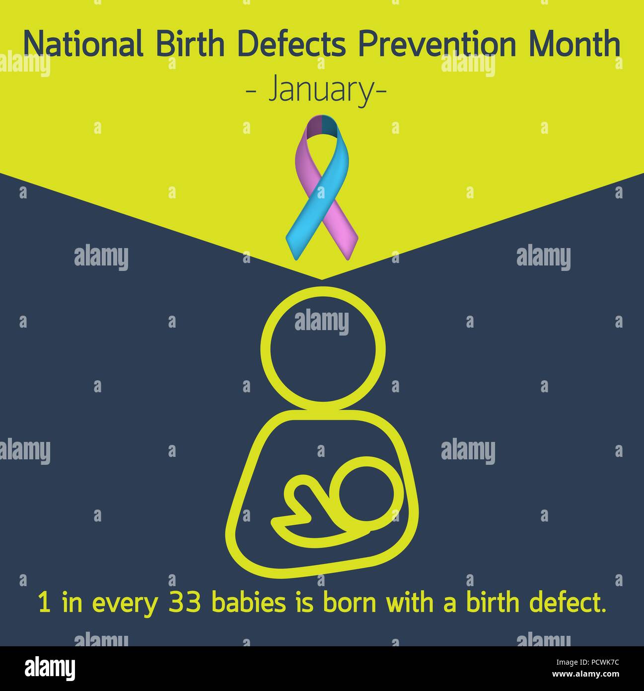National Birth Defects Prevention Month logo vector illustration Stock ...