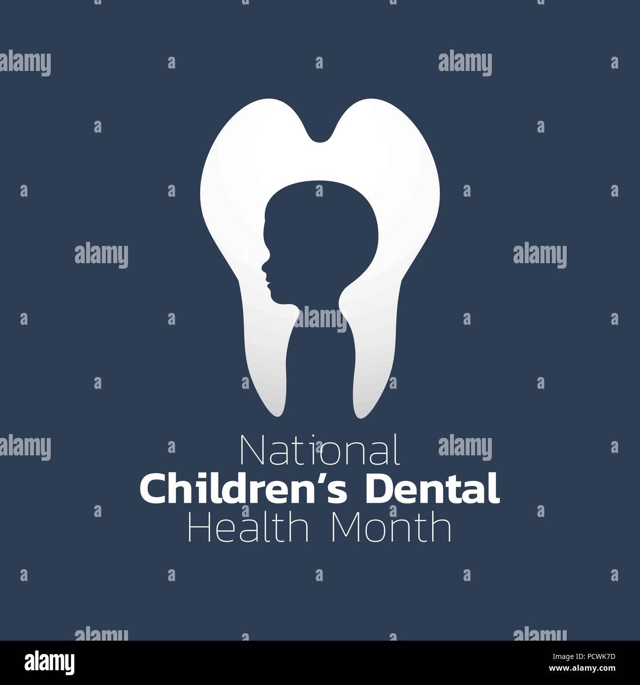 National Children Dental Health Month icon design. logo vector ...