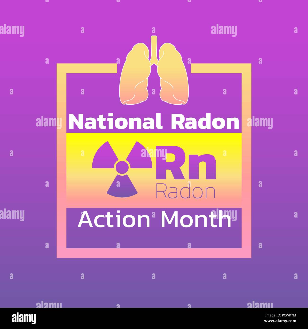 National Radon Action Month icon design. logo vector illustration Stock ...