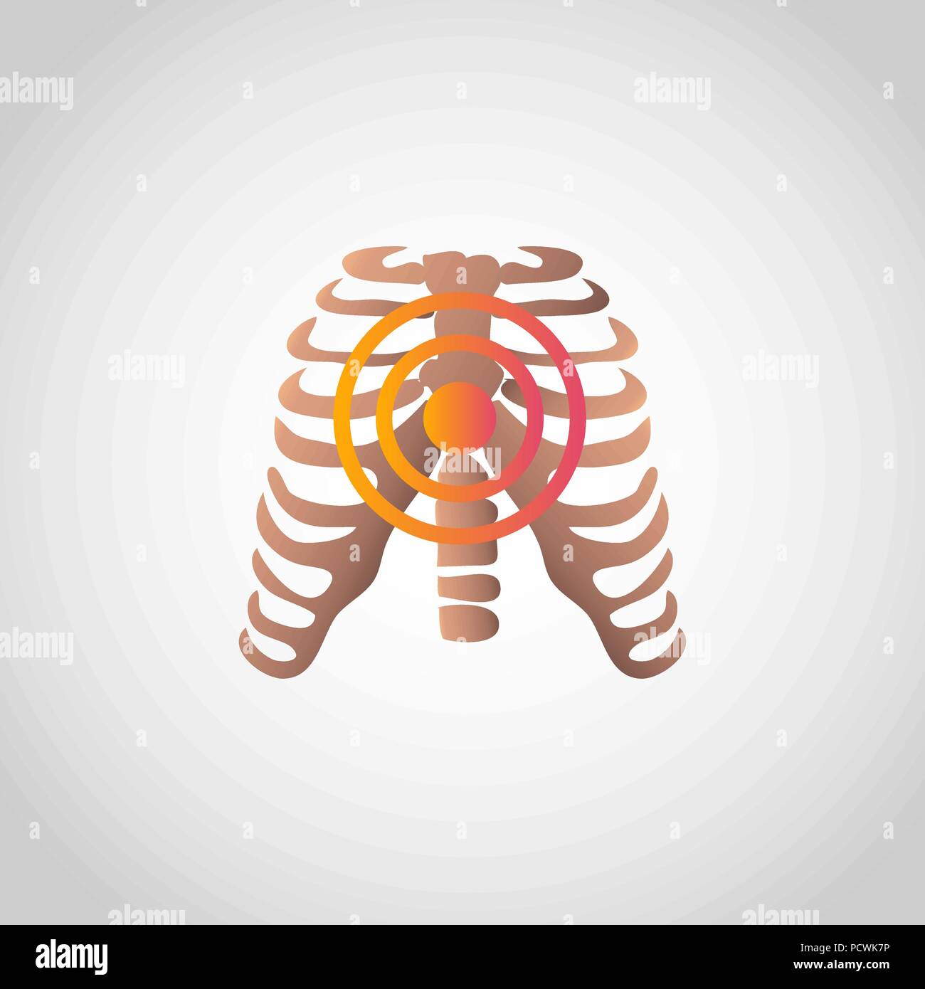 Pain in Chest icon design, infographic health. Vector illustration ...