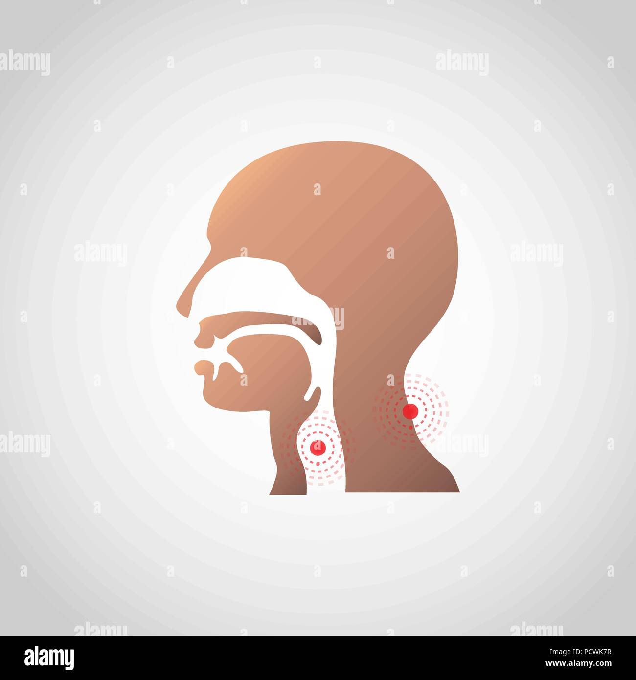 pain in the throat and neck icon design. Vector illustration Stock ...