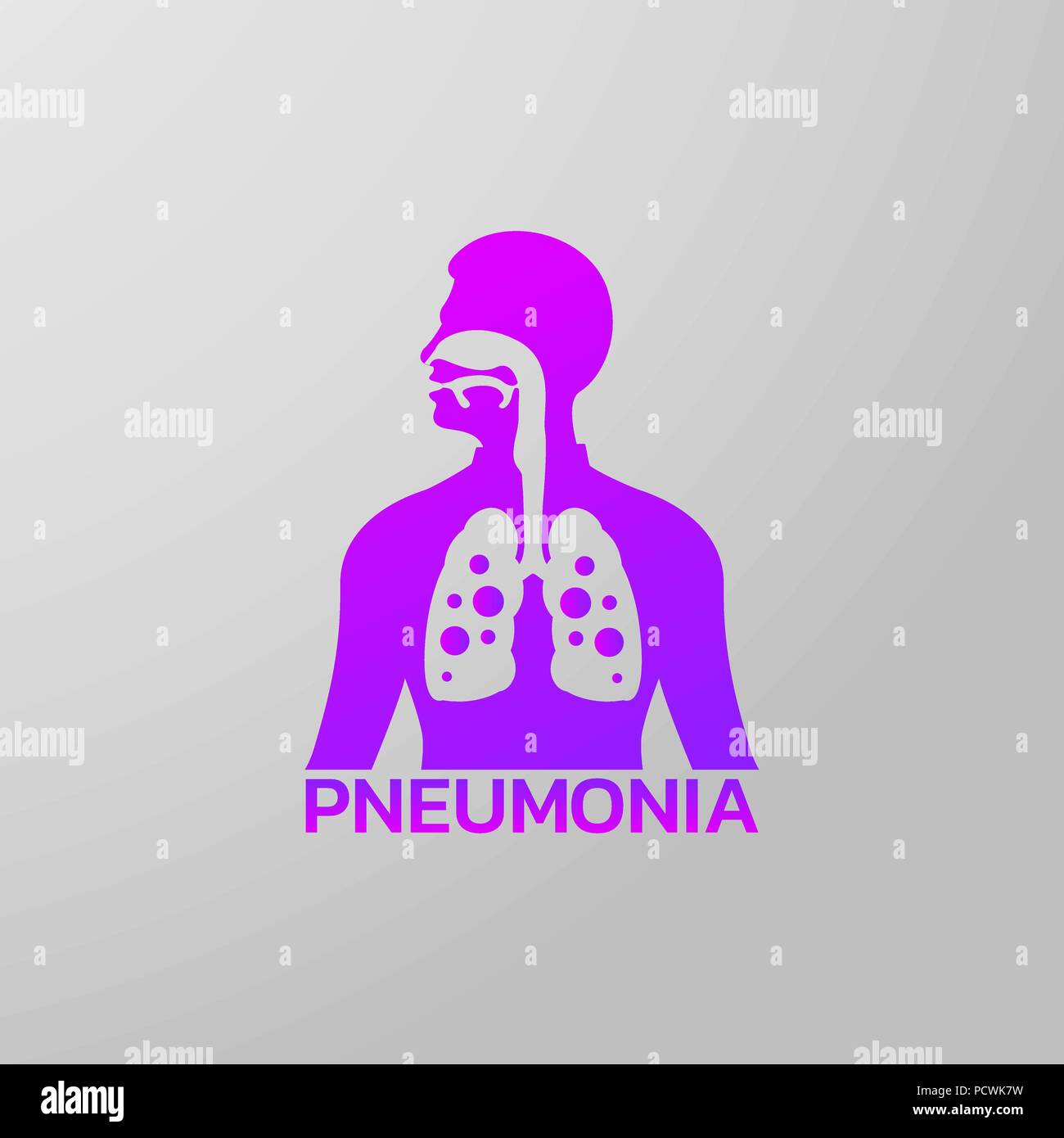 pneumonia icon design, infographic health, medical infographic. Vector ...