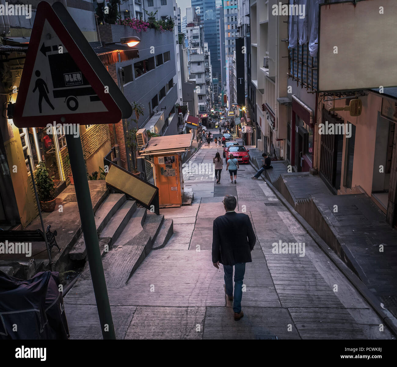 Into the street in Hong Kong Stock Photo - Alamy