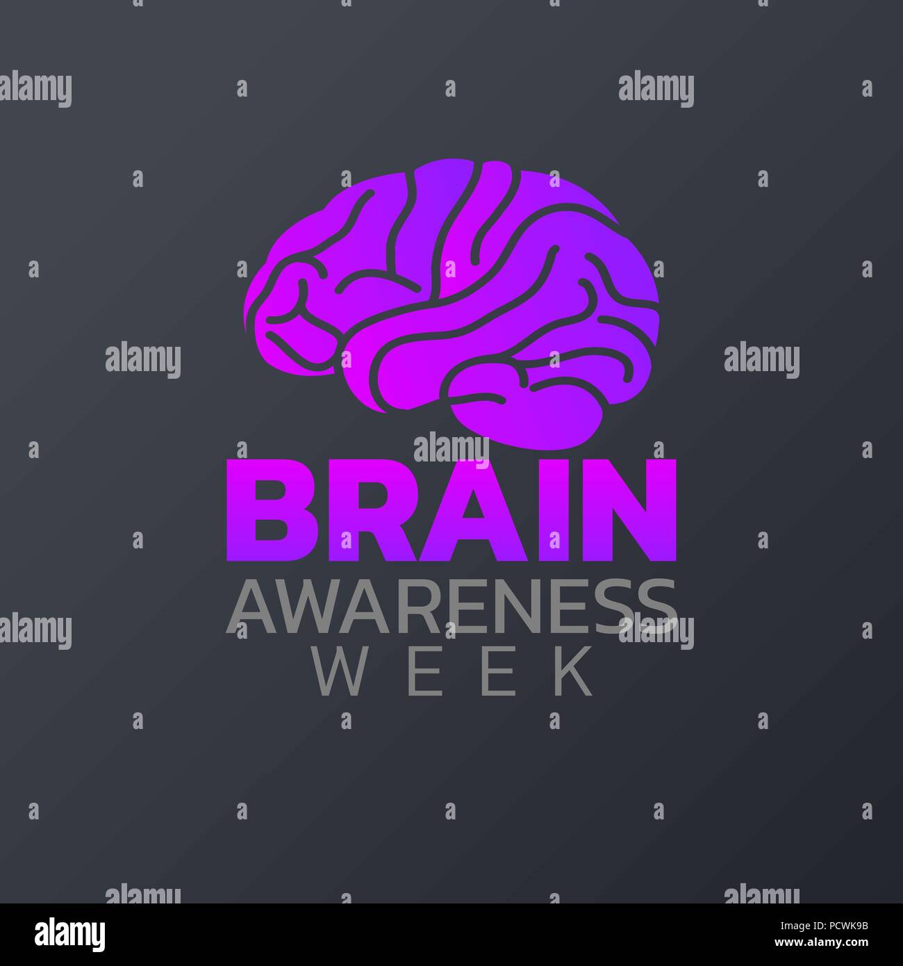 Brain Awareness Week icon design, infographic health, medical ...
