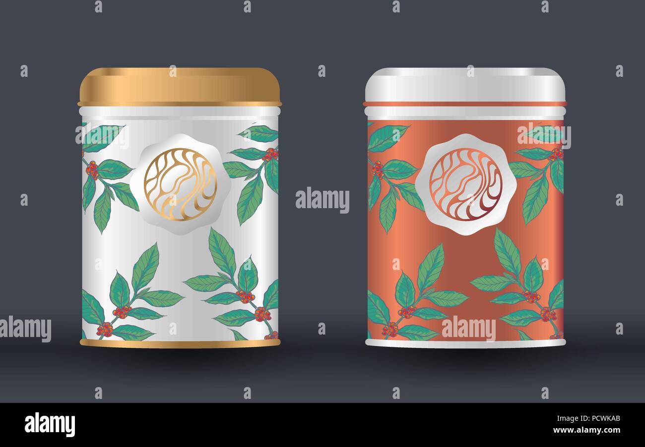 Coffee packaging vector design template, Vector illustration Stock ...