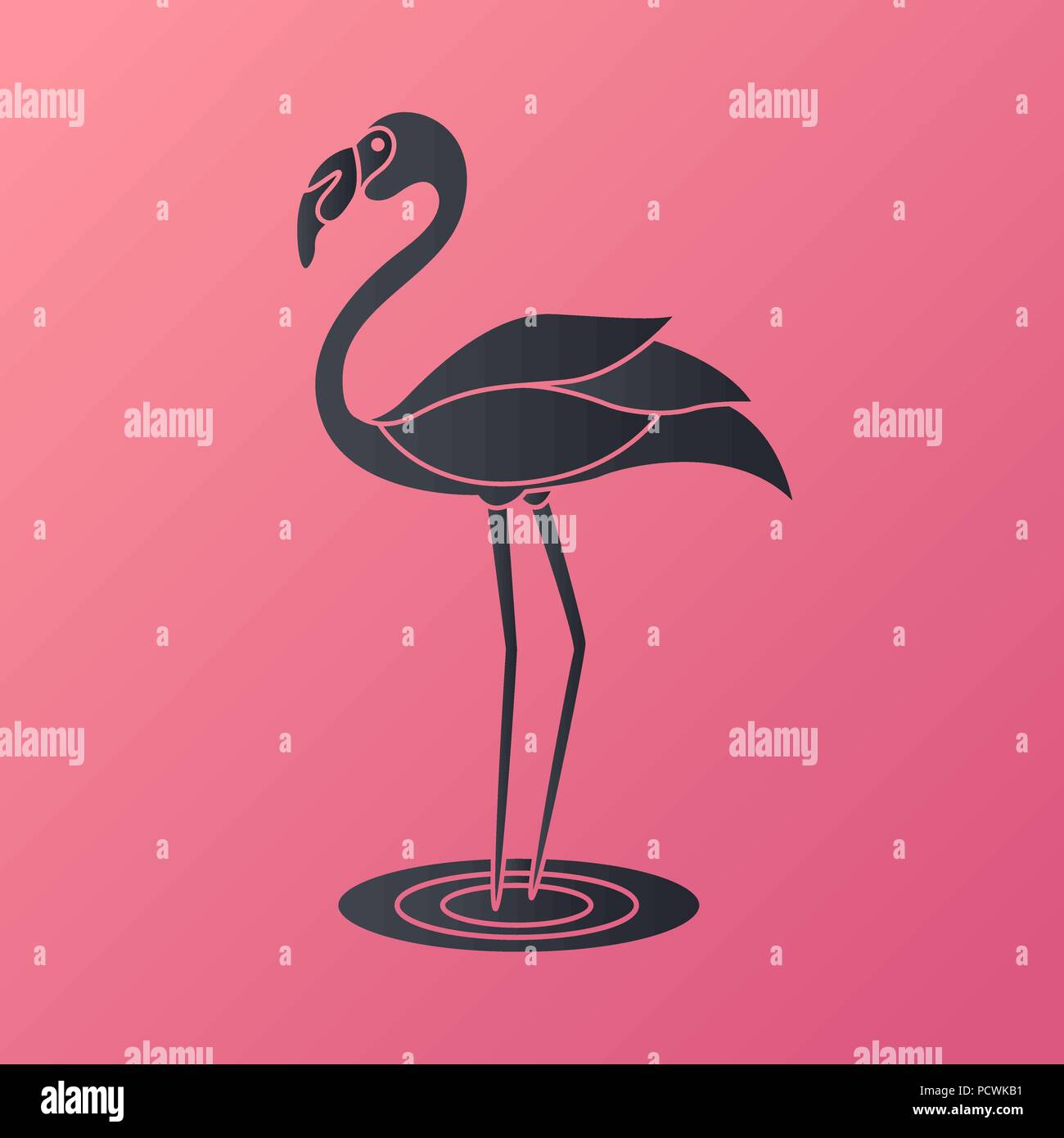 Flamingo logo vector hi-res stock photography and images - Alamy
