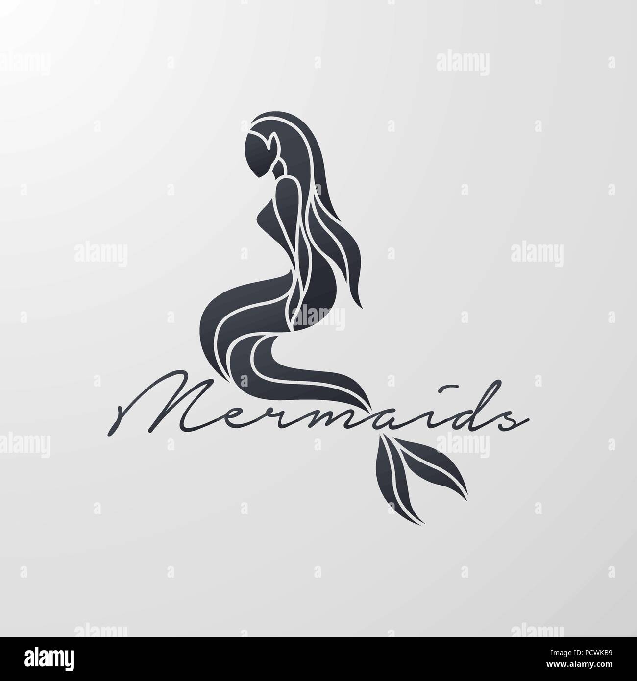 Mermaid logo vector hi-res stock photography and images - Alamy