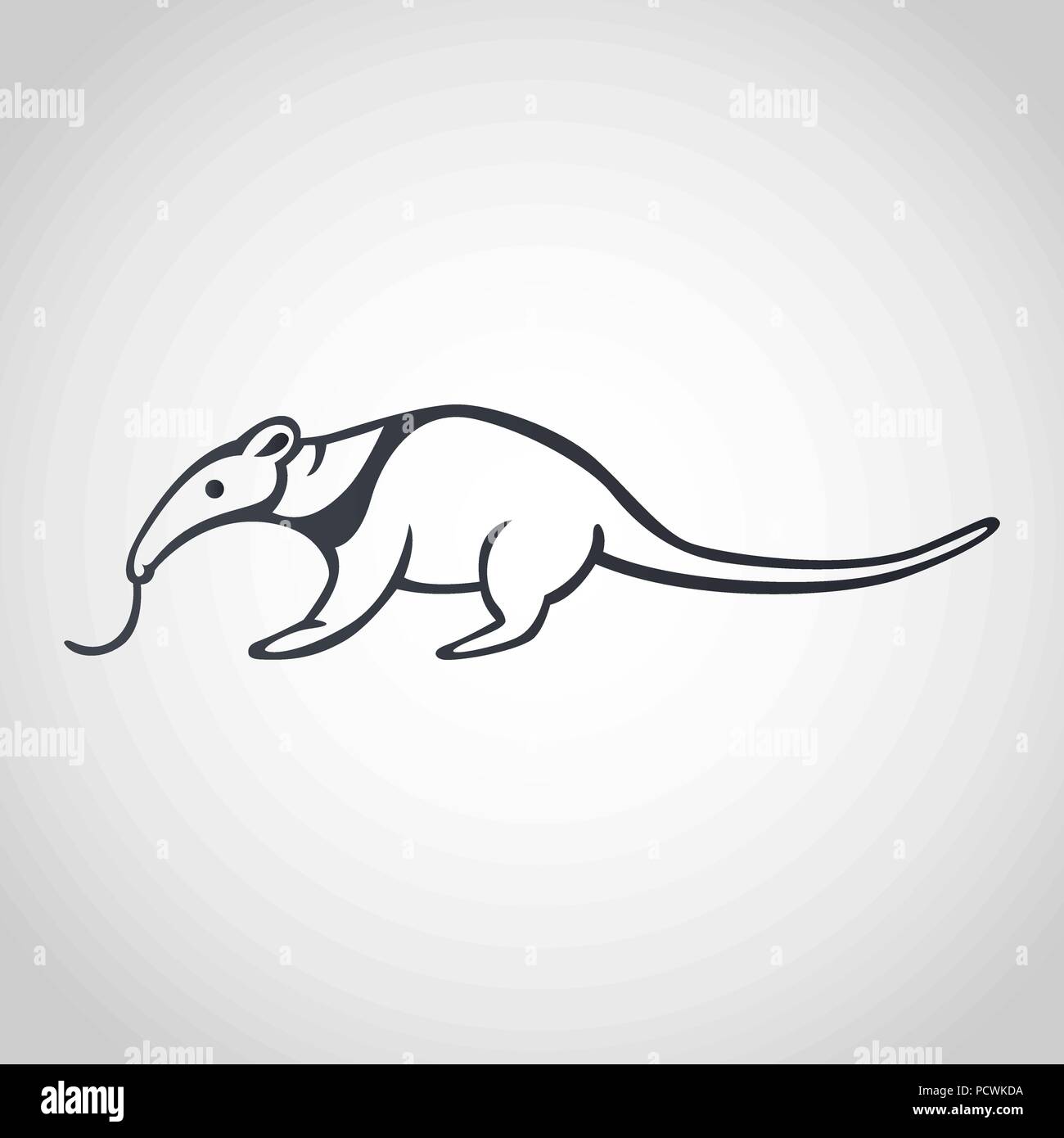 Anteater logo icon design, vector illustration Stock Vector Image & Art ...