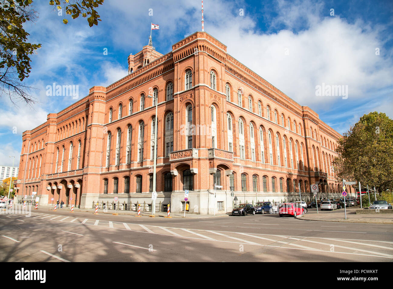 Rotes Rathaus meaning The Red Town Hall in Berlin, Germany Stock Photo ...