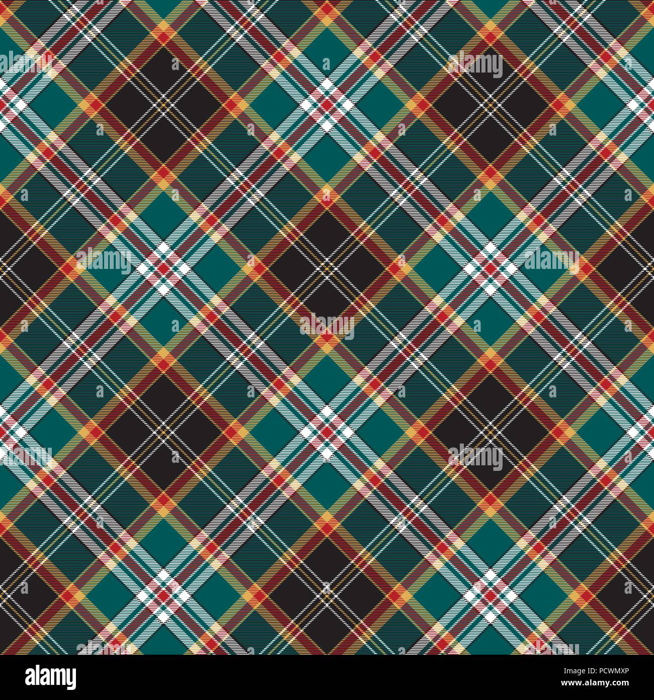 Diagonal fabric texture seamless pattern check plaid. Vector ...