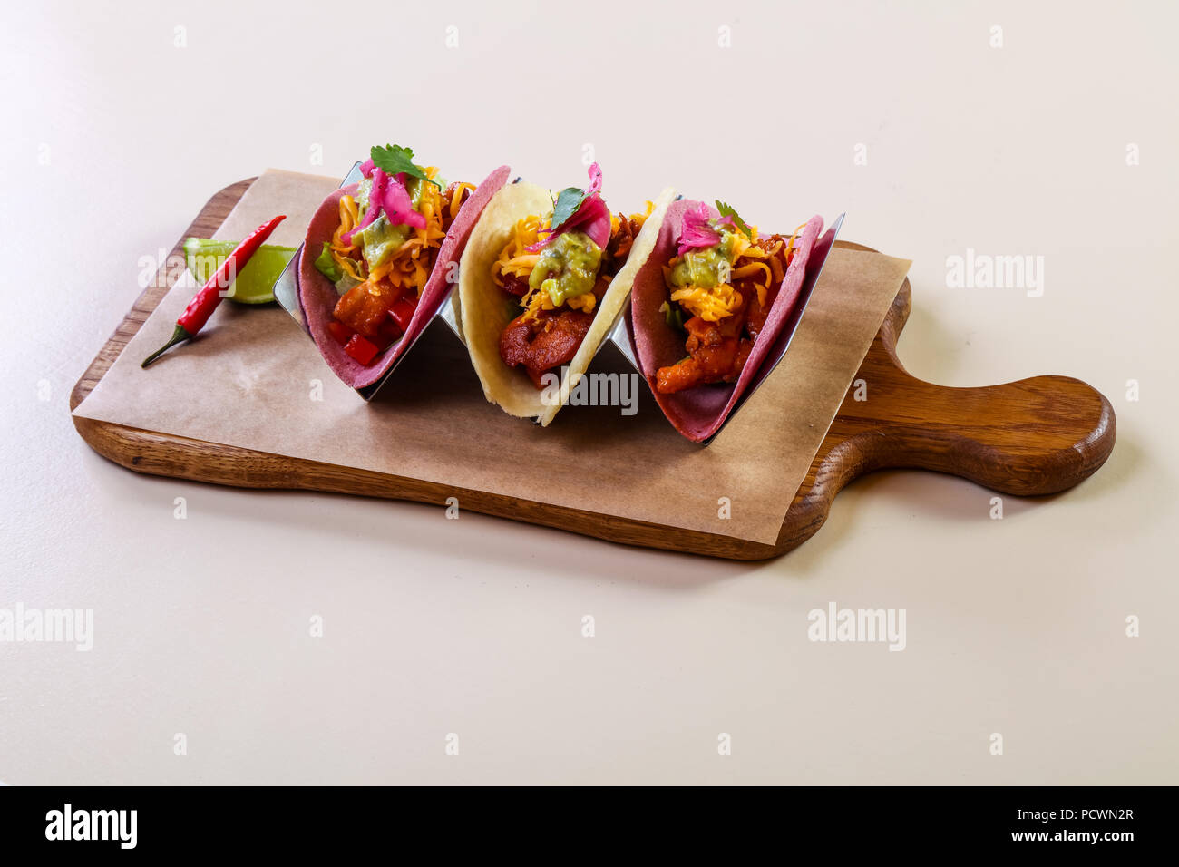 Mexican traditional burrito with meat Stock Photo - Alamy