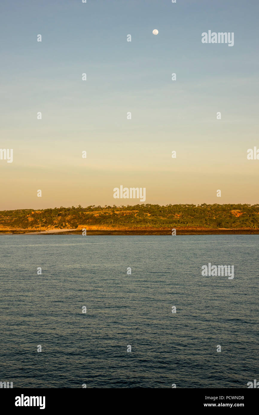 Moon rise at Langgi Inlet, Collier Bay, Kimberlery, Western Australia ...