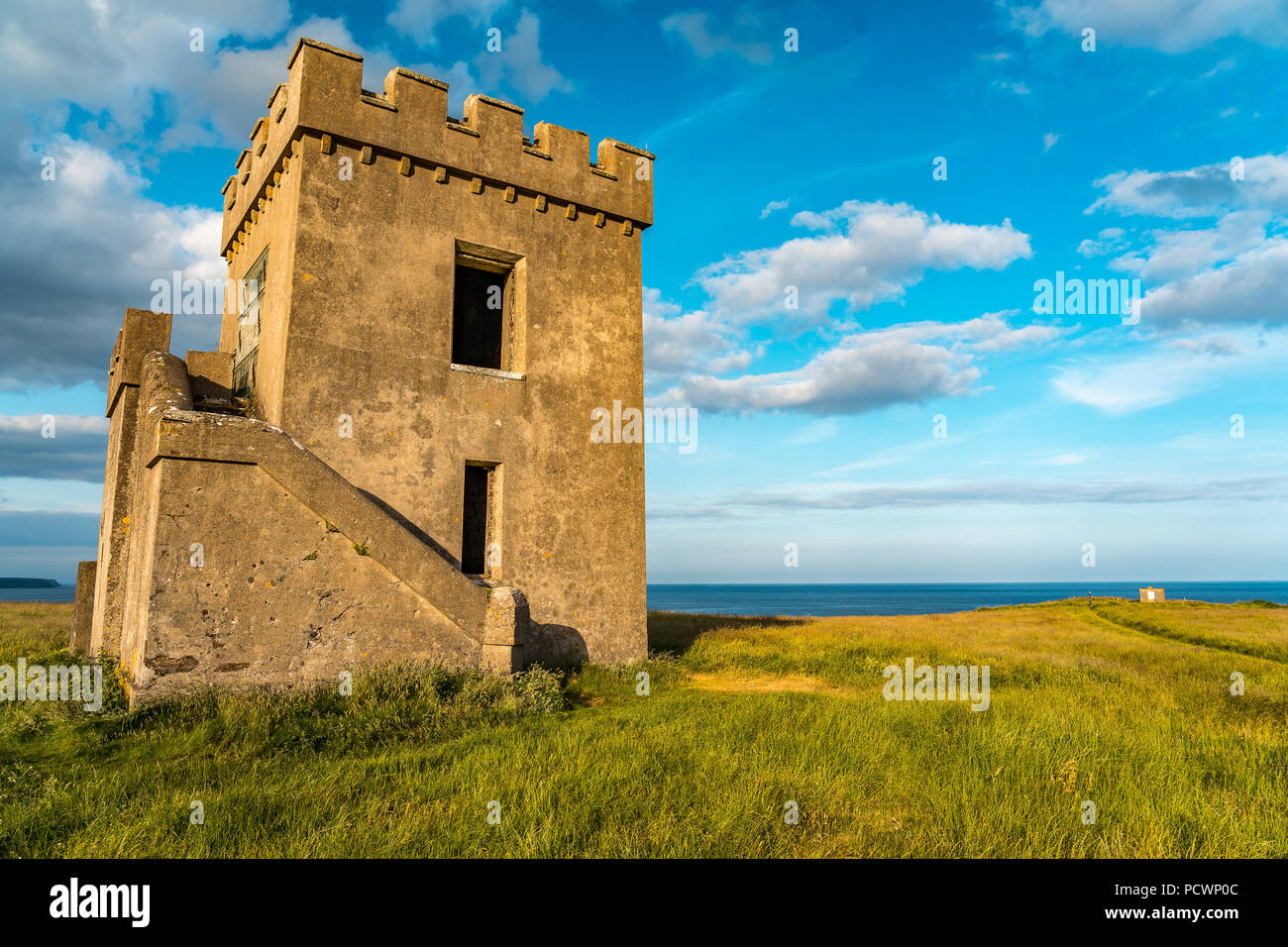 Abandoned turret building Stock Photo - Alamy