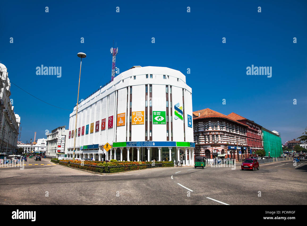 COLOMBO SRI LANKA - DEC 24, 2016: The building in one on main street in ...