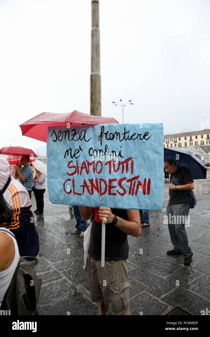 Naples, Italy. 03rd July, 2018. This afternoon a large group of ...