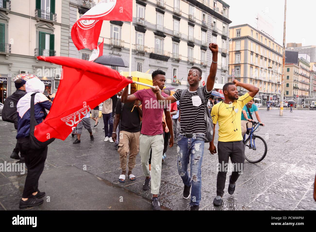 Naples, Italy. 03rd July, 2018. This afternoon a large group of ...