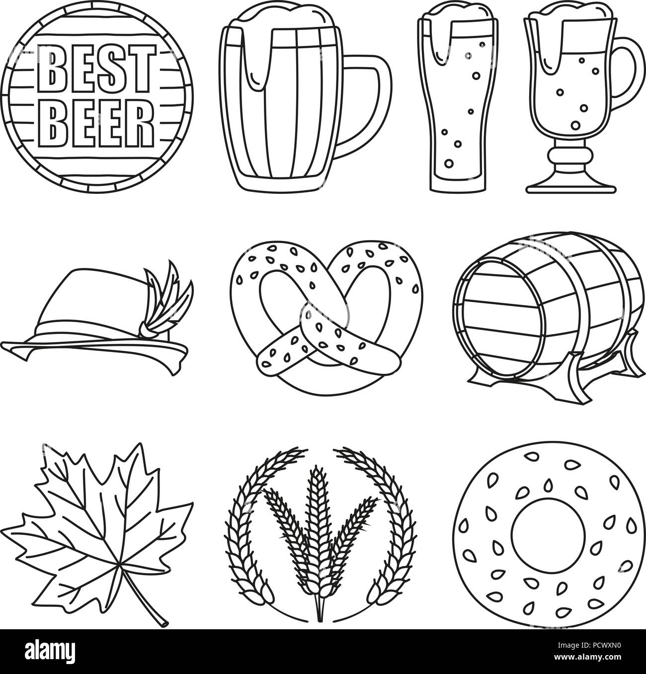 Pretzel black line icon Stock Vector Images - Alamy