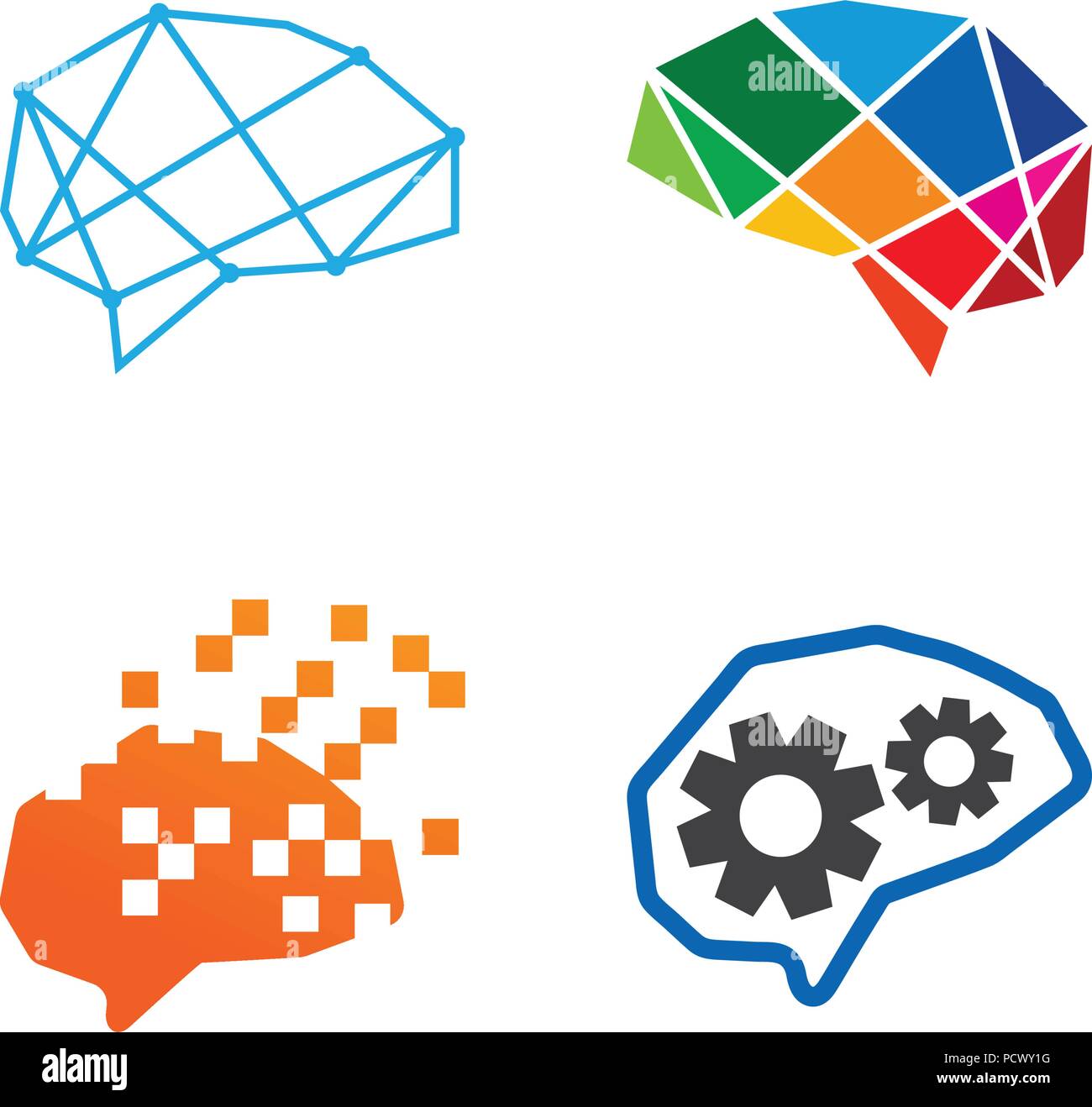 Abstract brain Stock Vector Images - Alamy